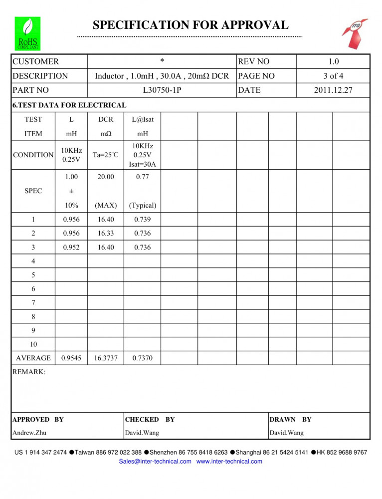 L30750-1P specification sheet, page 3