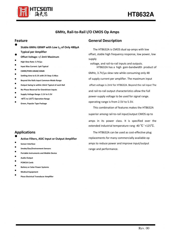 HT8632A datasheet page 1
