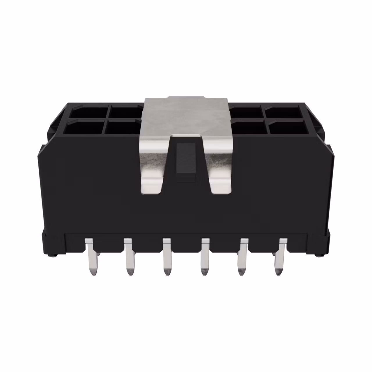 Micro-Fit 3.0 Vertical Header, 3.00mm Pitch, Dual Row, 12 Circuits, Straight Tail, with PCB Polarizing Peg, 1.52µm Matte Tin Plating, Glow-Wire Capable, Black, Tape and Reel, with Pick and Place Cap for sale