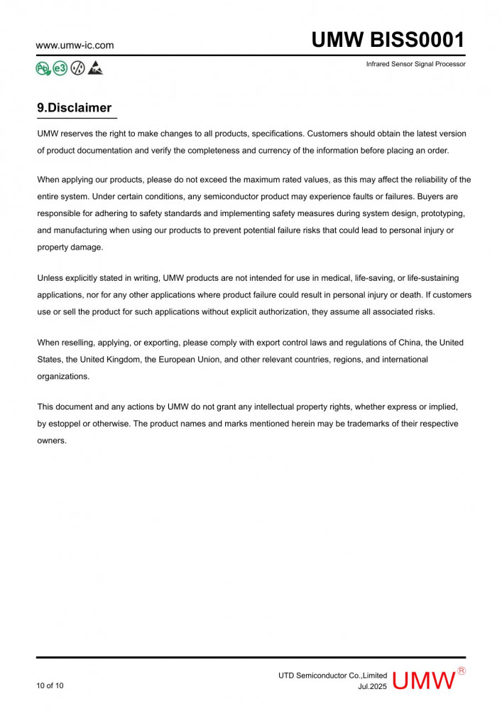 BISS0001 datasheet page 10