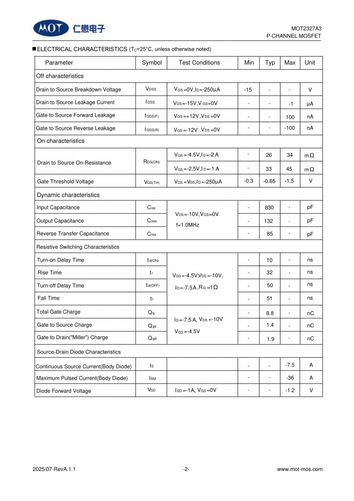 MOT2327A3 datasheet page 2
