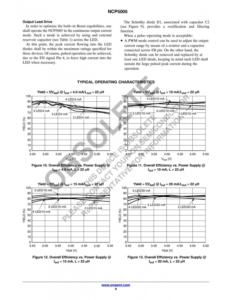 NCP5005 datasheet page 10
