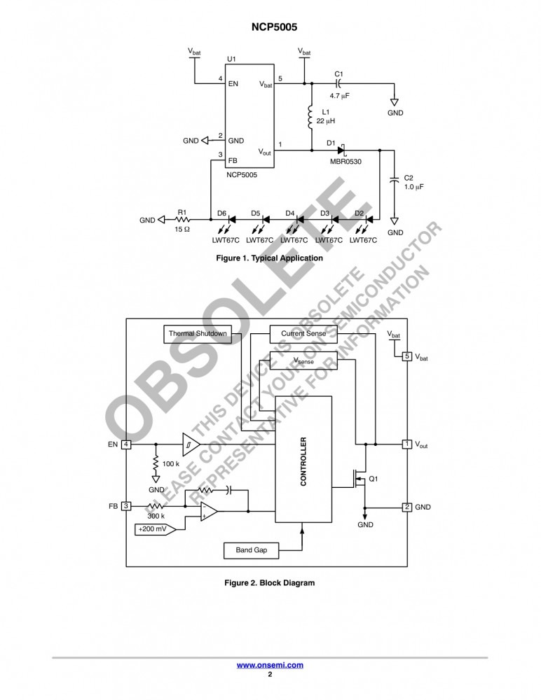 NCP5005 datasheet page 3