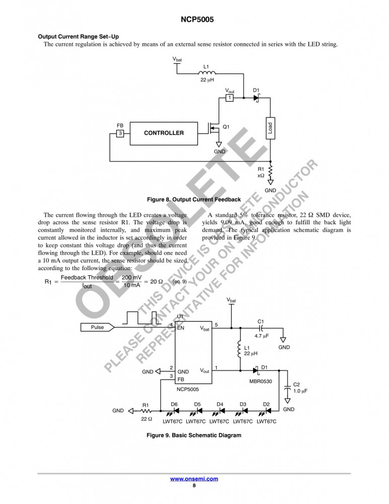 NCP5005 datasheet page 9