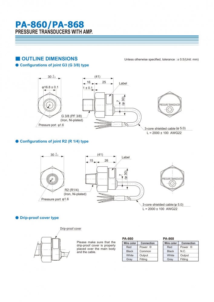 Nidec PA-868 technical document page 4