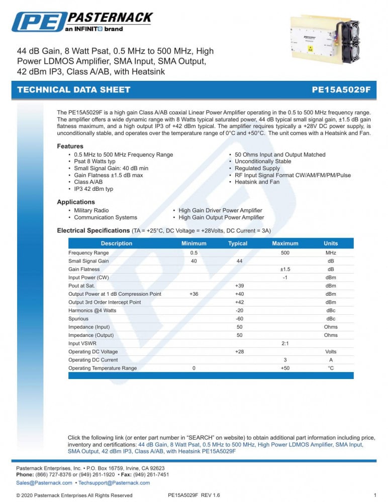 PE15A5029F datasheet page 1