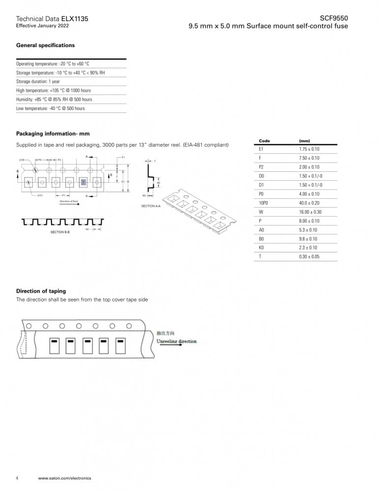 EATON SCF9550 series datasheet page 4
