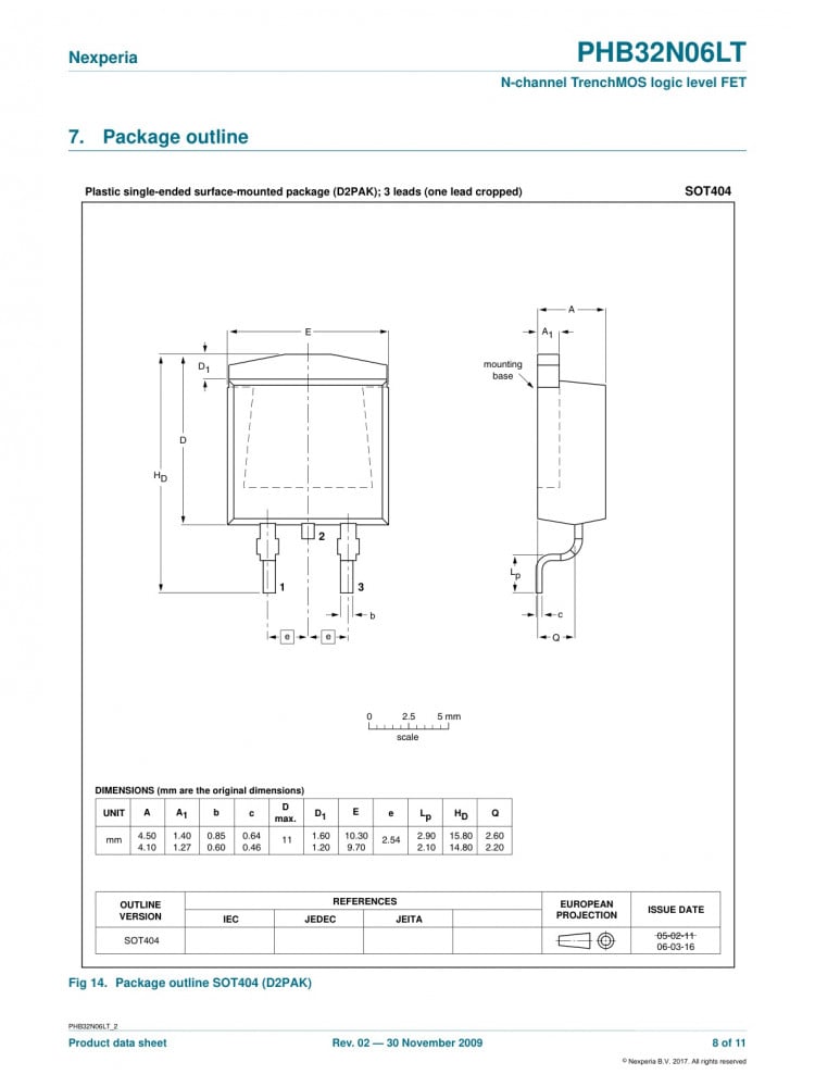 PHB32N06LT datasheet page 8