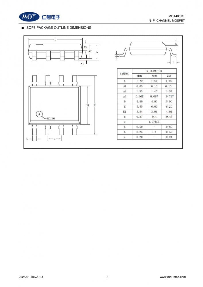 MOT4037S datasheet page 8