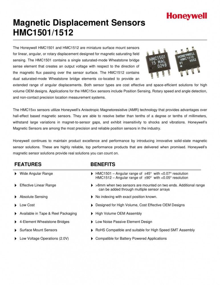 HMC1512 datasheet page 1