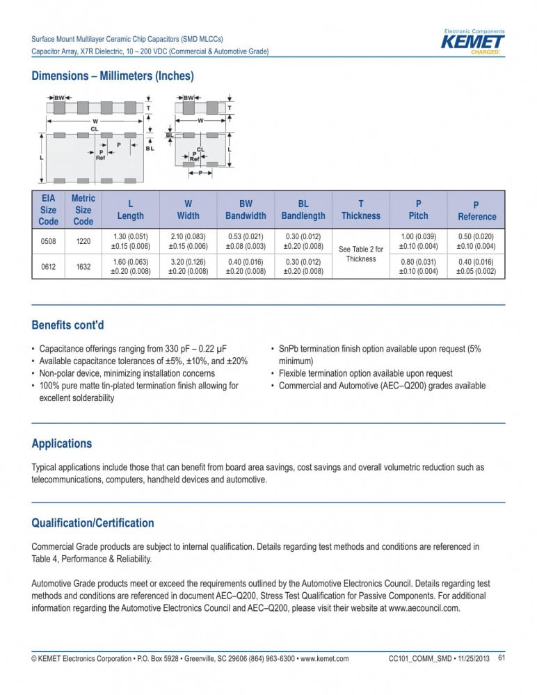 KEMET technical document page 2