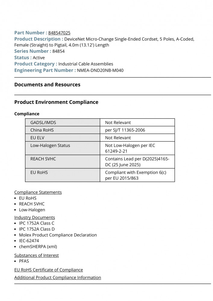 Product document image, page 1
