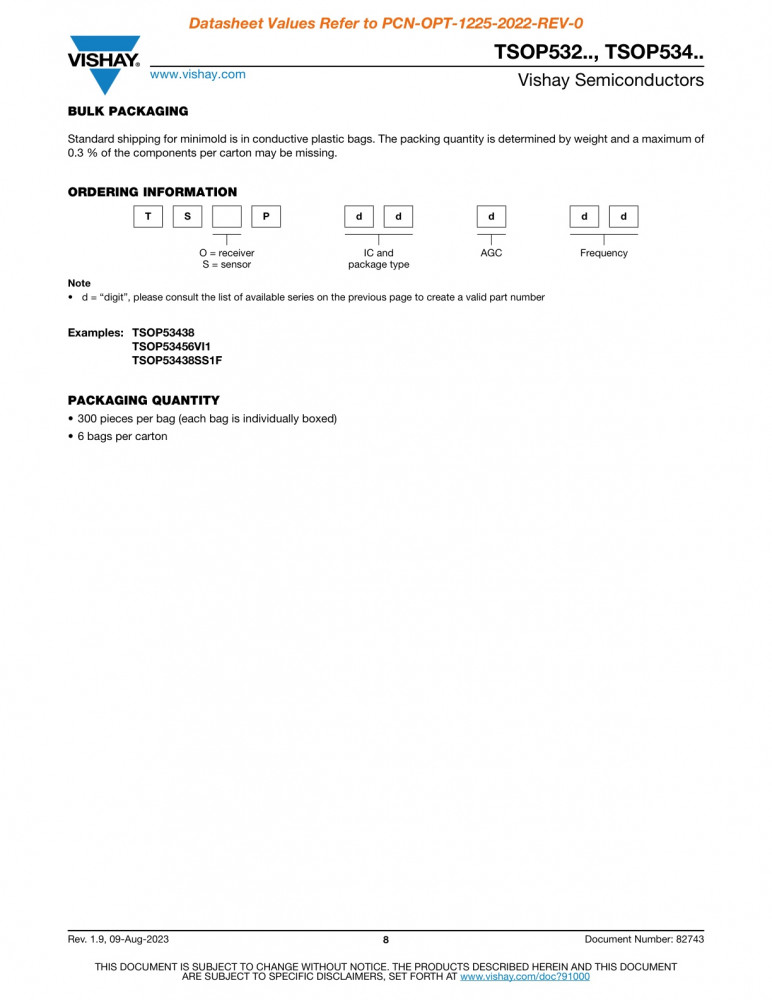 TSOP53230 datasheet page 8