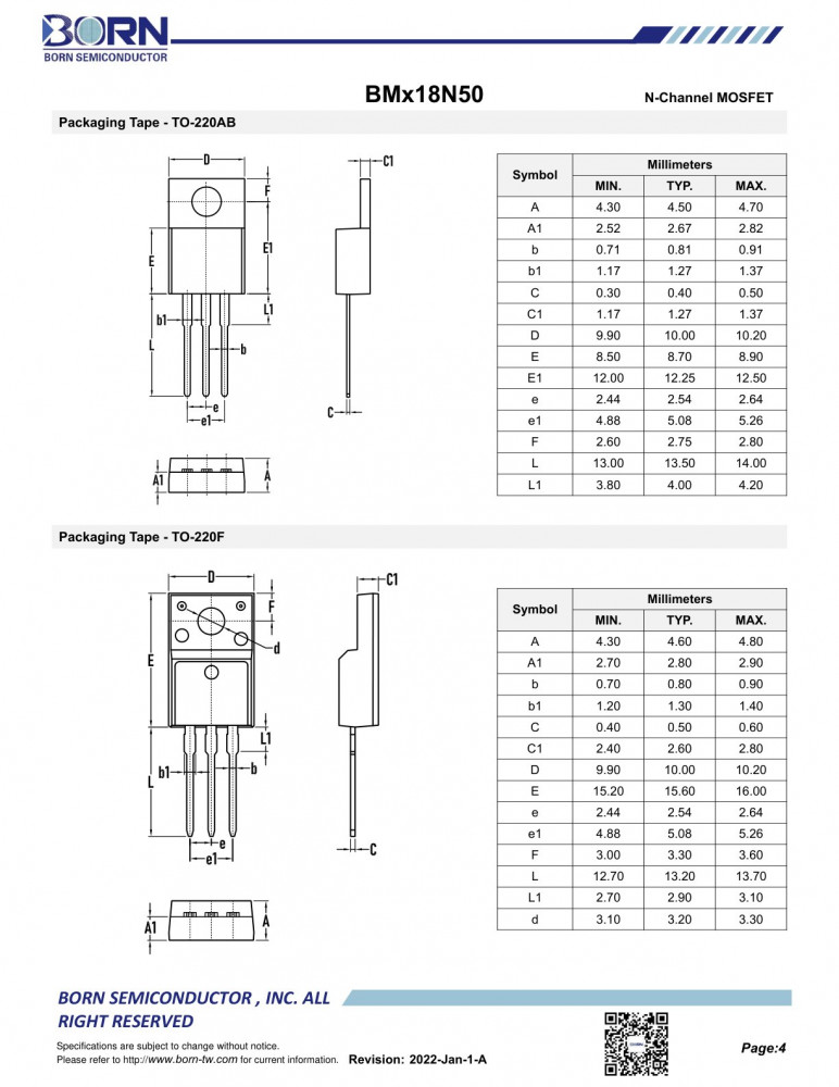 BMF18N50G datasheet page 4