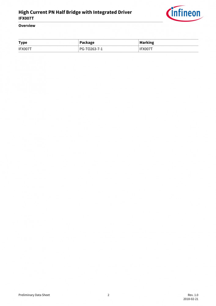IFX007T datasheet page 2