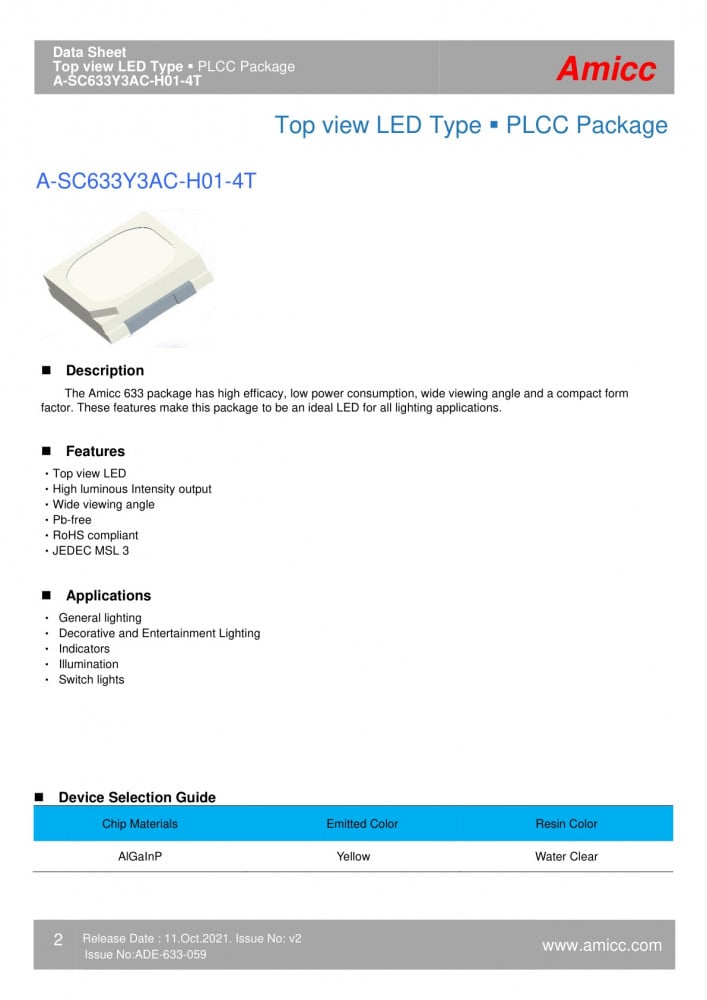 A-SC633Y3AC-H01-4T approval sheet page 2