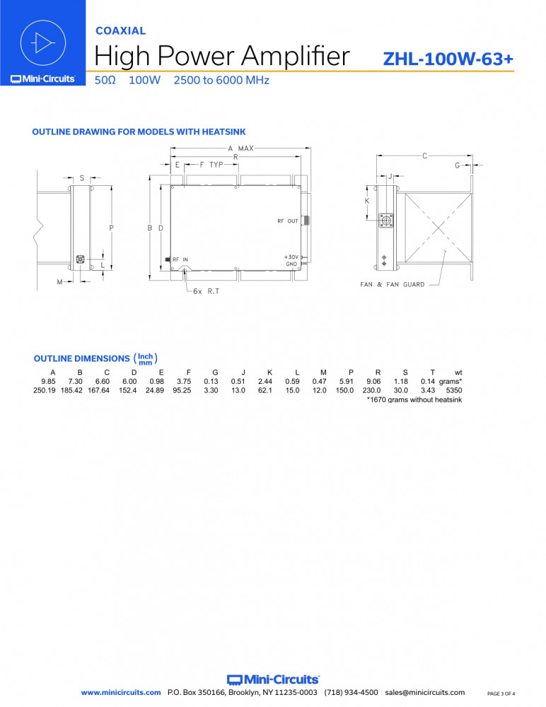 ZHL-100W-63+ datasheet page 3