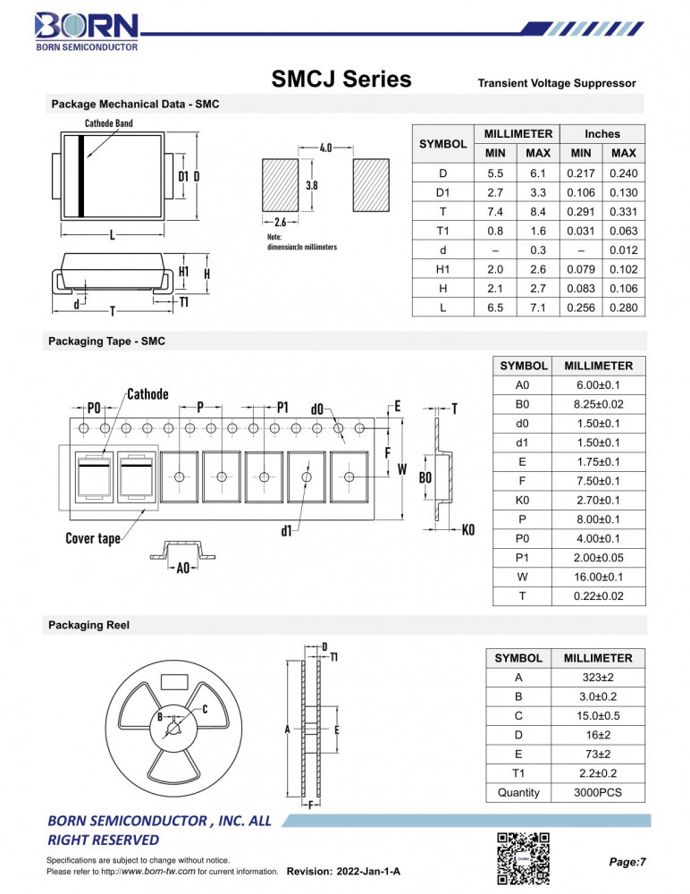 BORN SMCJ series datasheet page 7