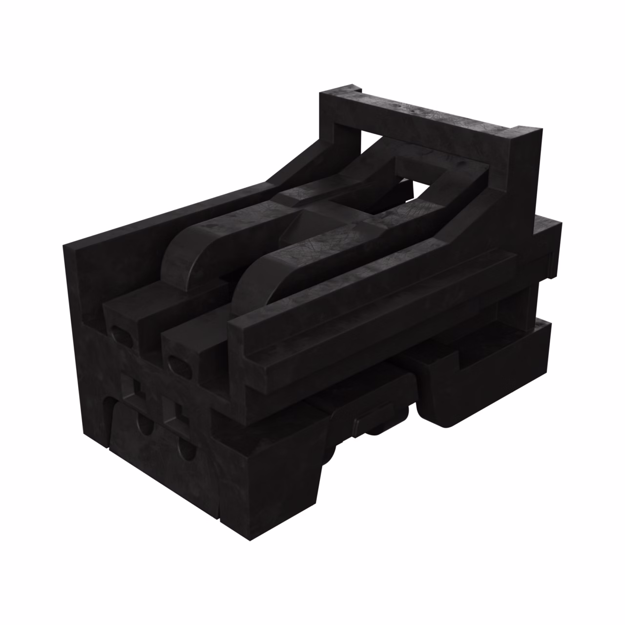 Mini50 Unsealed Receptacle, Single Row, Bridged, 2 Circuits, Polarization Option A, Black for sale