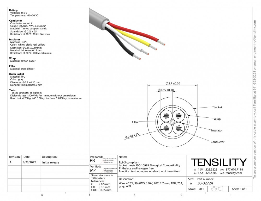 Tensility 30-02724 product drawing page