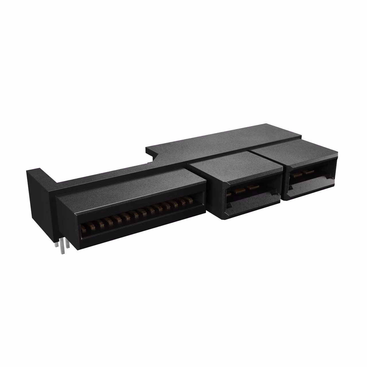EXTreme LPHPower Receptacle Header, Right-Angle, 4 Power Contacts, 24 Signal Contacts, Select Gold (Au) Plating, for 3.18mm Thick PC Board