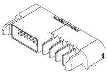 2.54mm, 7.50mm Pitch EXTreme Ten60Power Right-Angle Plug Assembly, 2 Power Circuits, 15 Signal Circuits, 2 Power Circuits, Halogen Free