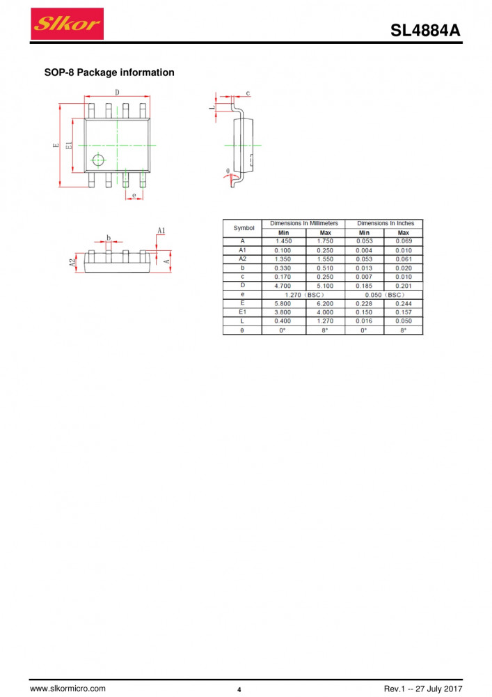 SL4884A datasheet page 4