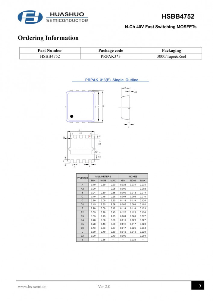 HSBB4752 datasheet page 5