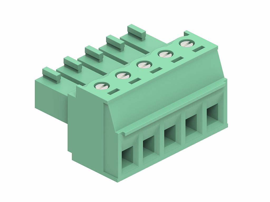 3.81mm Pitch Eurostyle Horizontal Plug, Green Housing, 6 Circuits