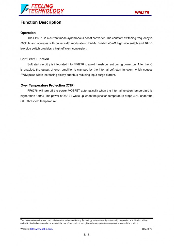 FP6276XR-G1 datasheet page 8