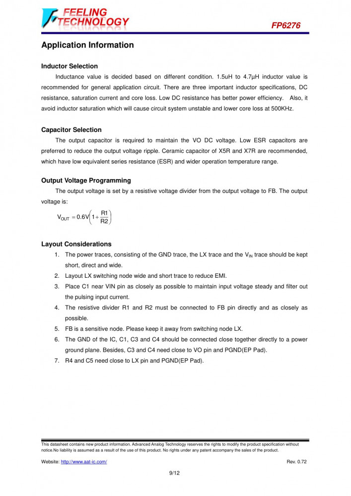 FP6276XR-G1 datasheet page 9