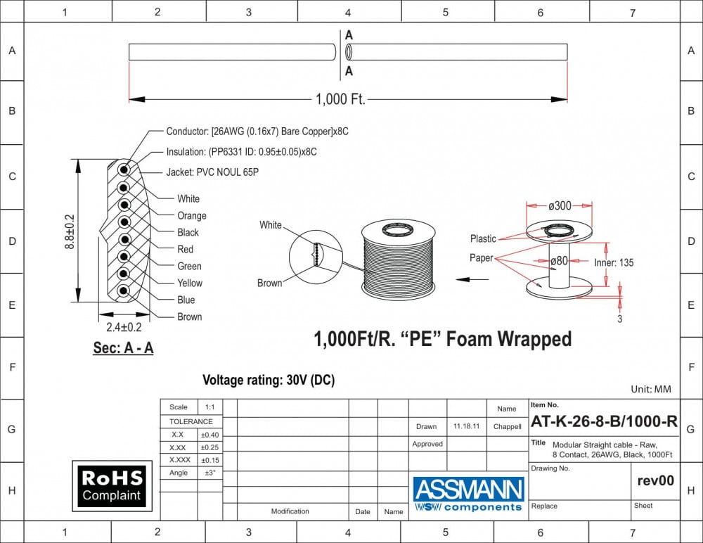 AT-K-26-8-B/1000 technical drawing preview