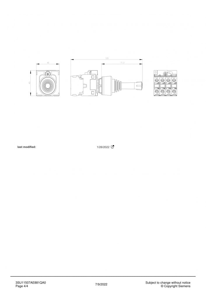 SIEMENS 3SU11507AE881QA0 datasheet page 4