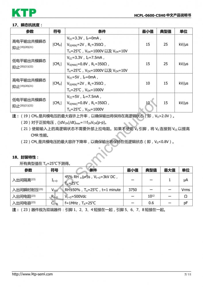 HCPL-0600-C5H0 datasheet page 7