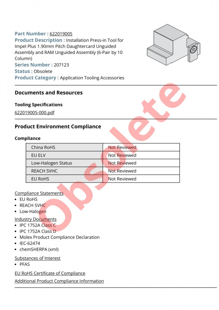 Tooling document preview, page 1