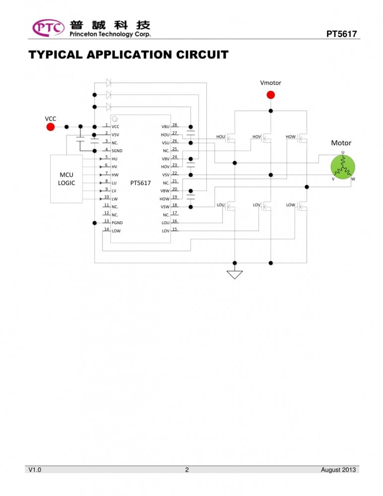 PT5617 datasheet page 2