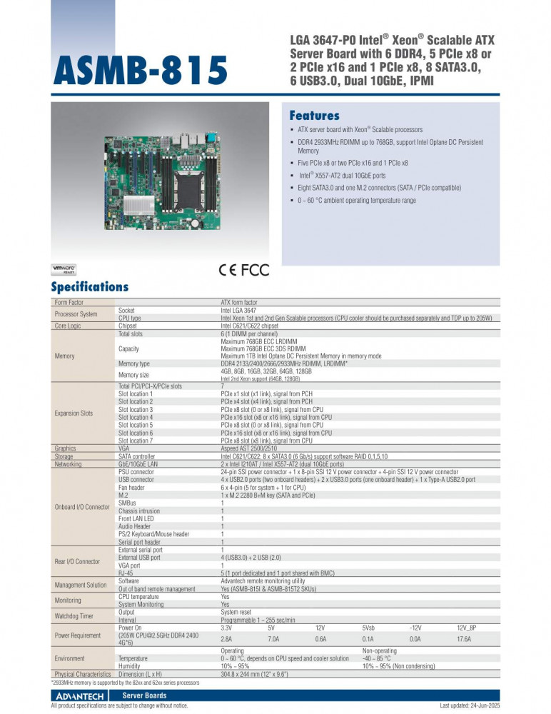 ASMB-815 product document, page 1