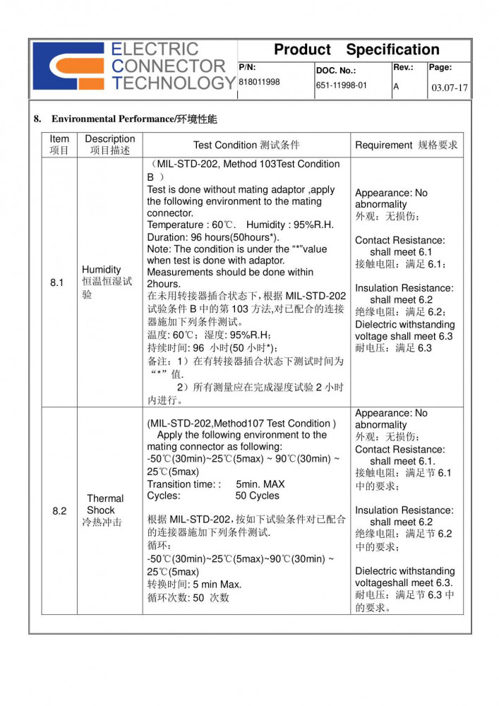 ECT818011998 specification page 8