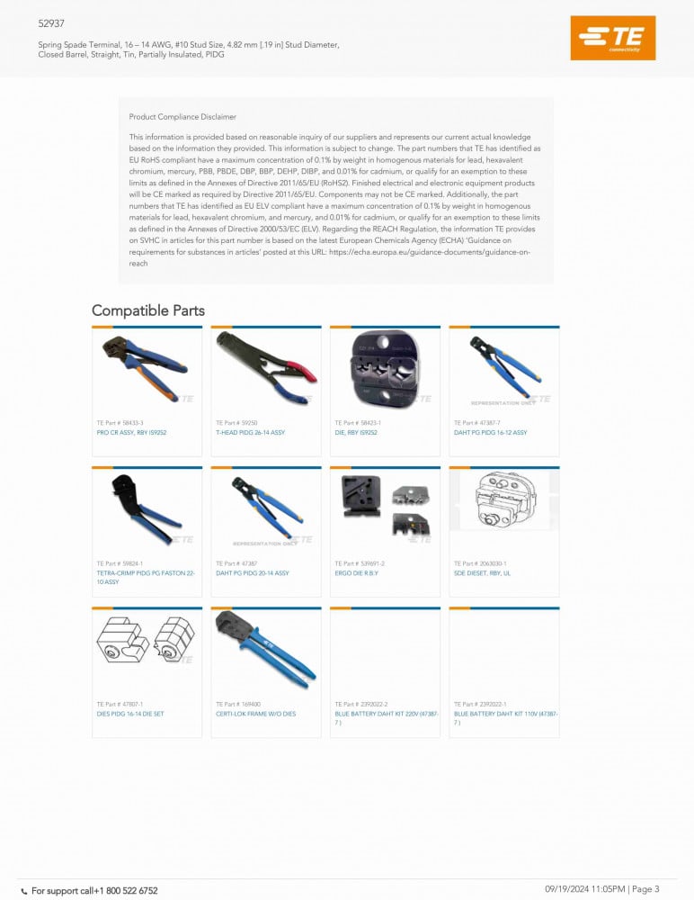 TE Connectivity 52937 technical document page 3