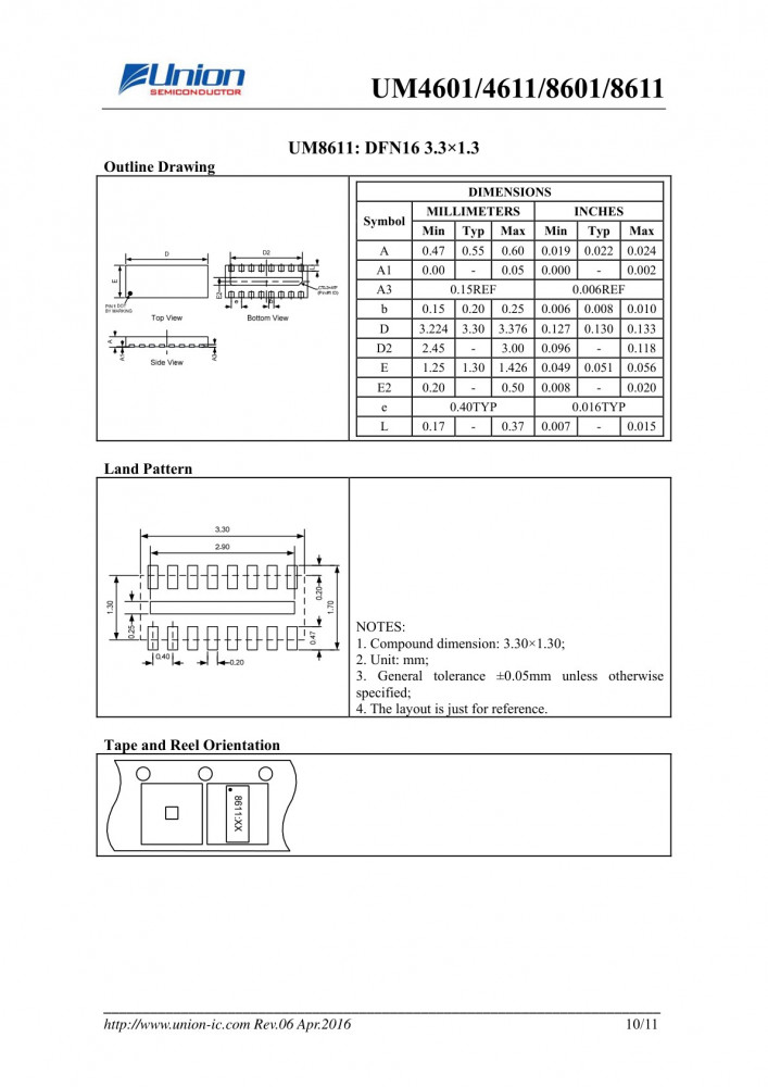 UM4611 datasheet page 10