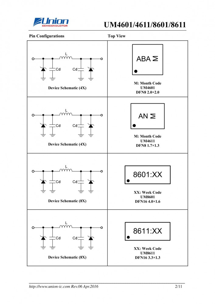 UM4611 datasheet page 2