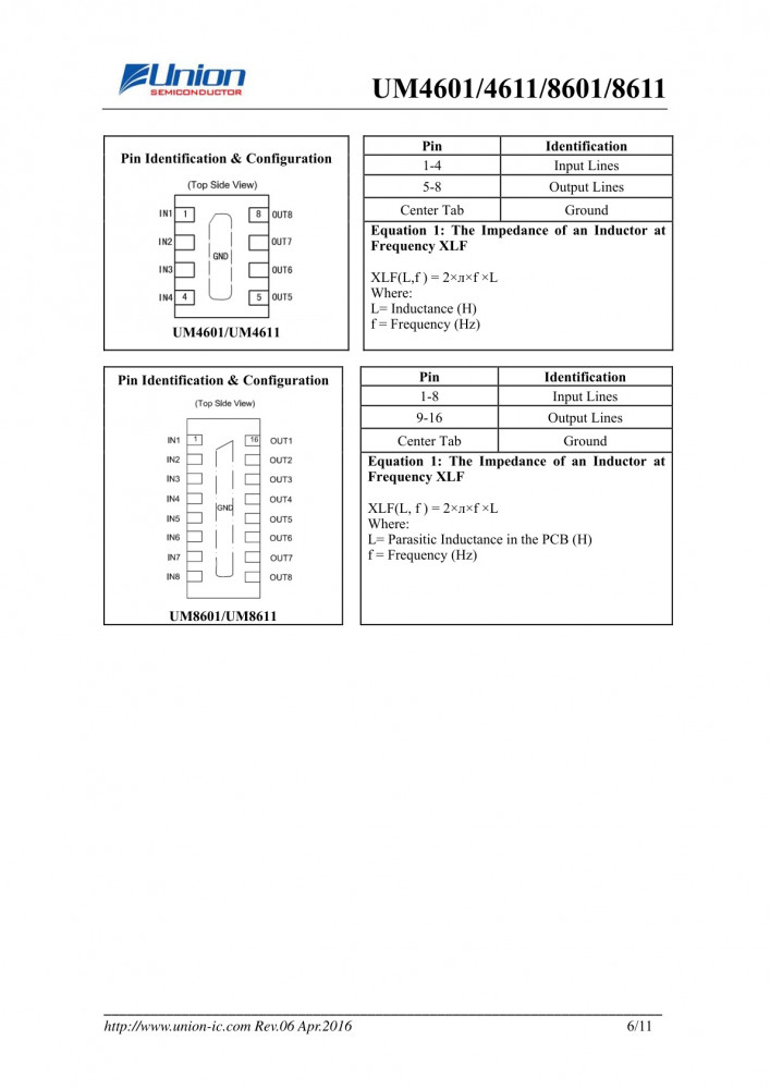 UM4611 datasheet page 6