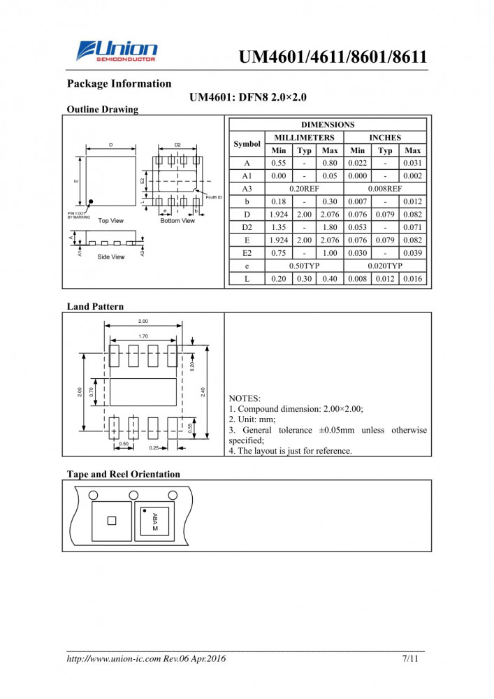UM4611 datasheet page 7
