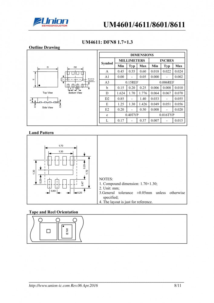 UM4611 datasheet page 8