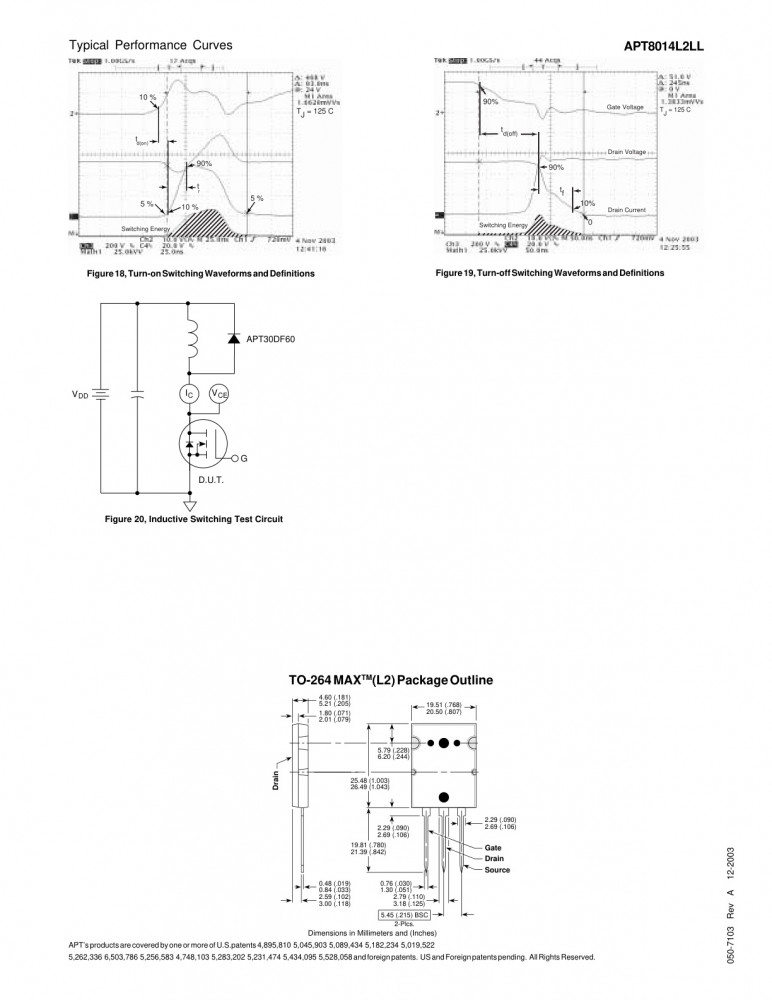 APT8014L2LLG datasheet page 5