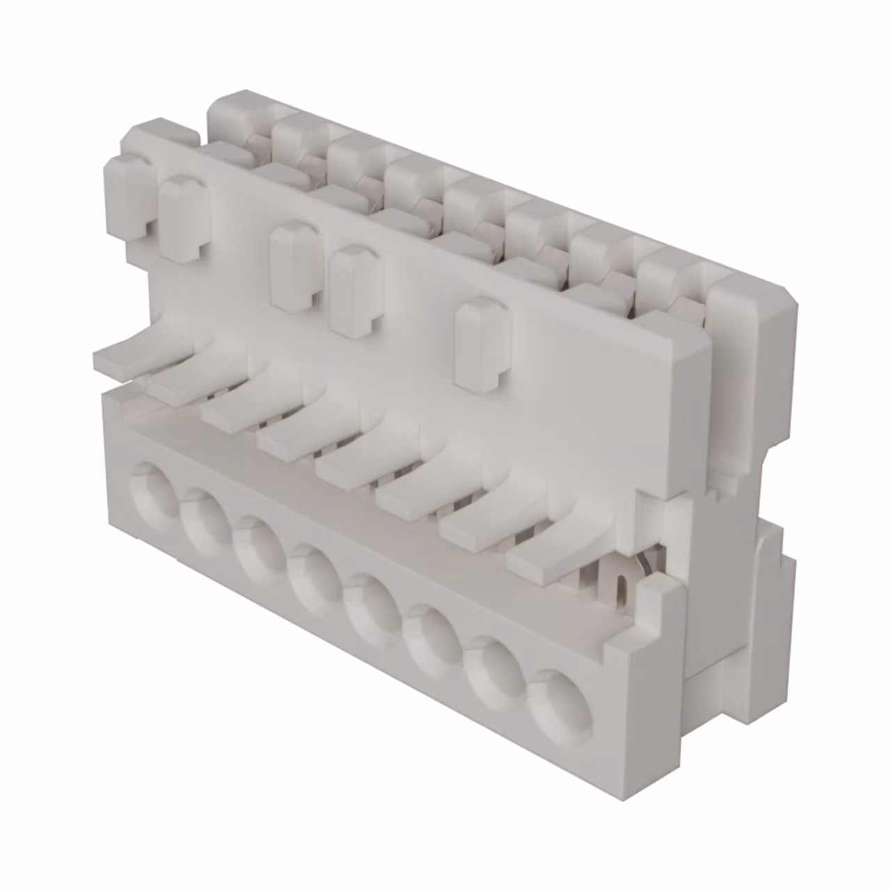 Appli-Mate RAST 2.5 Female Connector, 2.50mm Pitch, 8 Circuits, Positions C, F, H & I Removed, Open Endwalls for sale