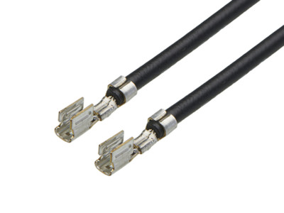 Pre-Crimped Lead KK Plus 250 Female-to-KK Plus 250 Female, Tin (Sn) Plating, 75.00mm Length, 26 AWG, Red