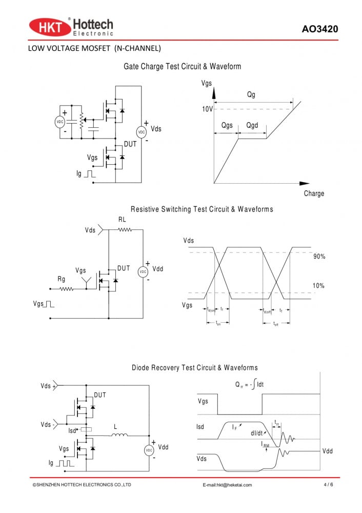 AO3420 datasheet page 4