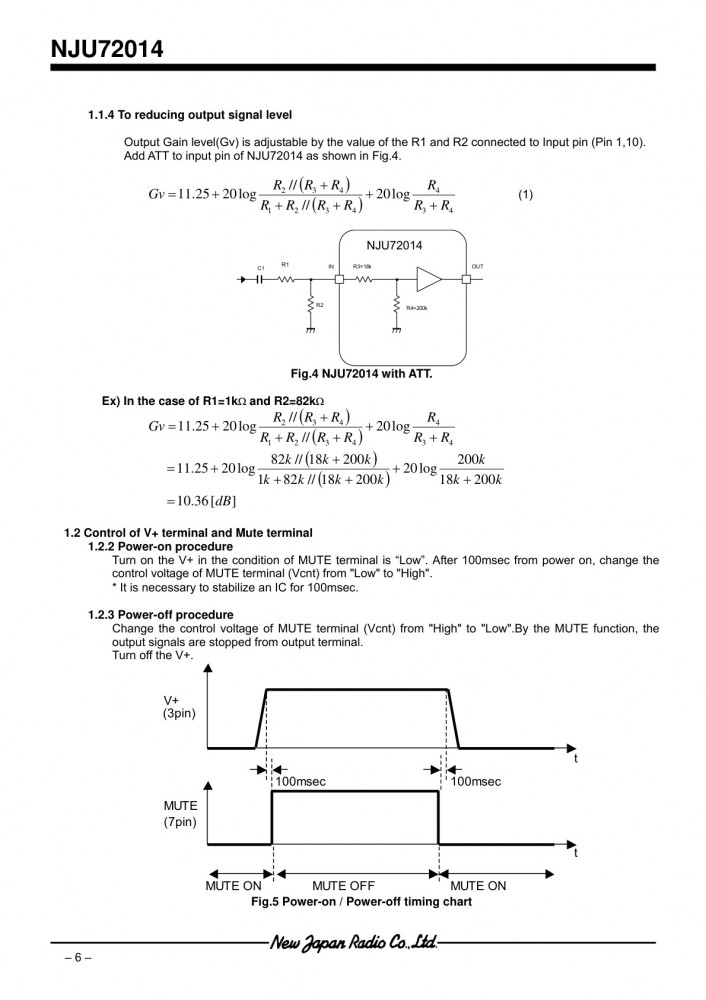 NJU72014 datasheet page 6