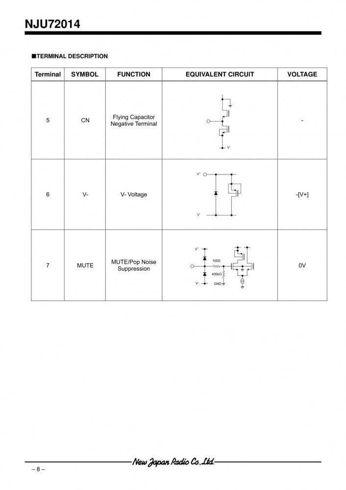 NJU72014 datasheet page 8